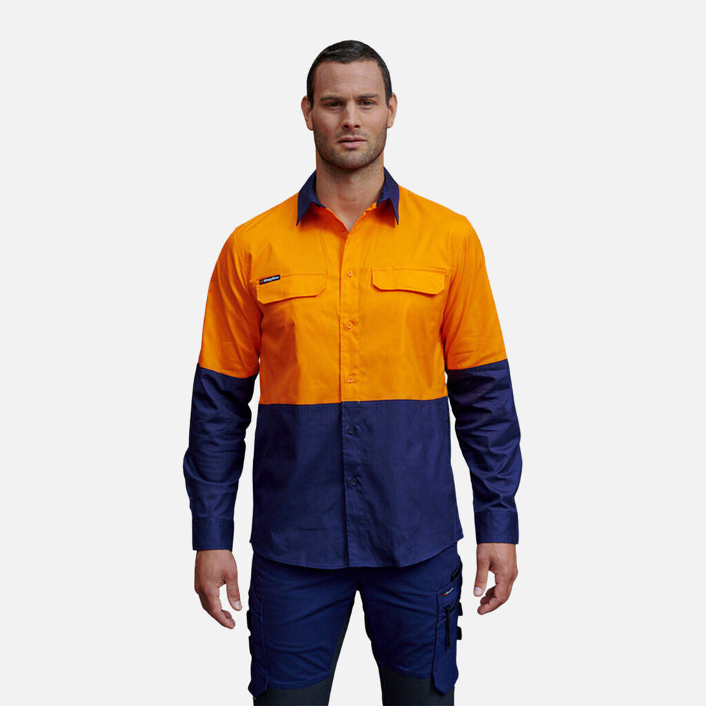 King Gee Workcool Pro Hi-Vis Stretch Long Sleeve Work Shirt (K54027 ...